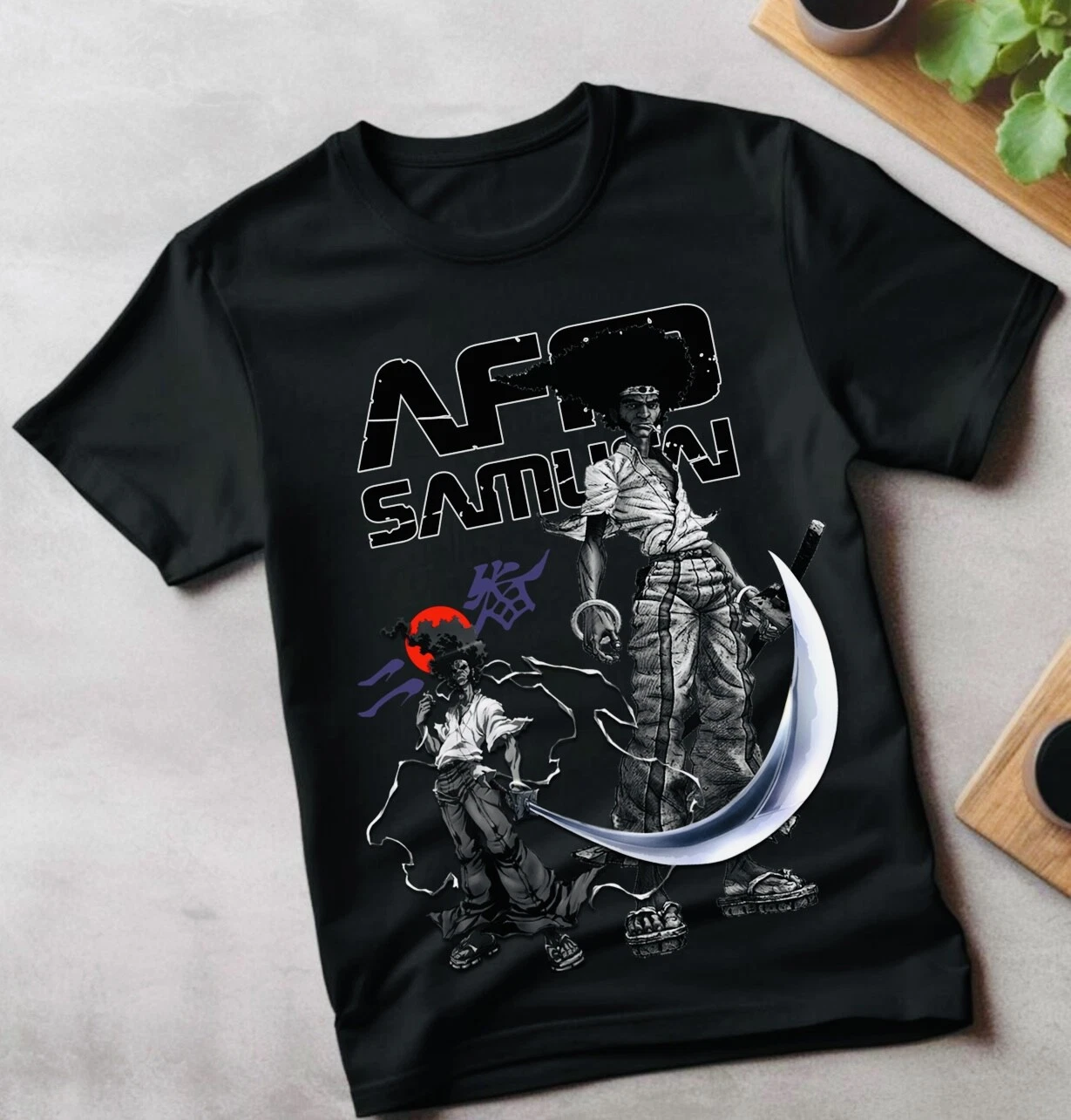 Afro Samurai Unisex T-Shirt Afro Samurai Japanese Ninja Anime Manga All ...