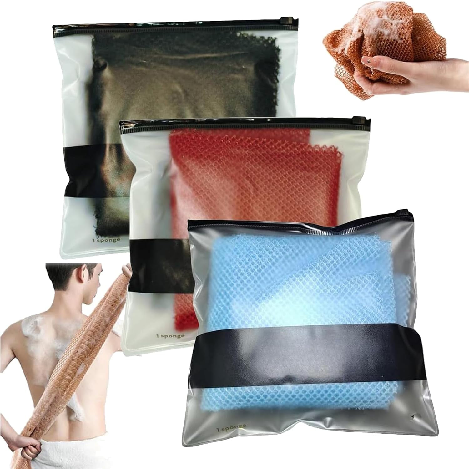 Afro Scrub African Exfoliating Net Sponge - Afro Scrub Body Scrubber ...