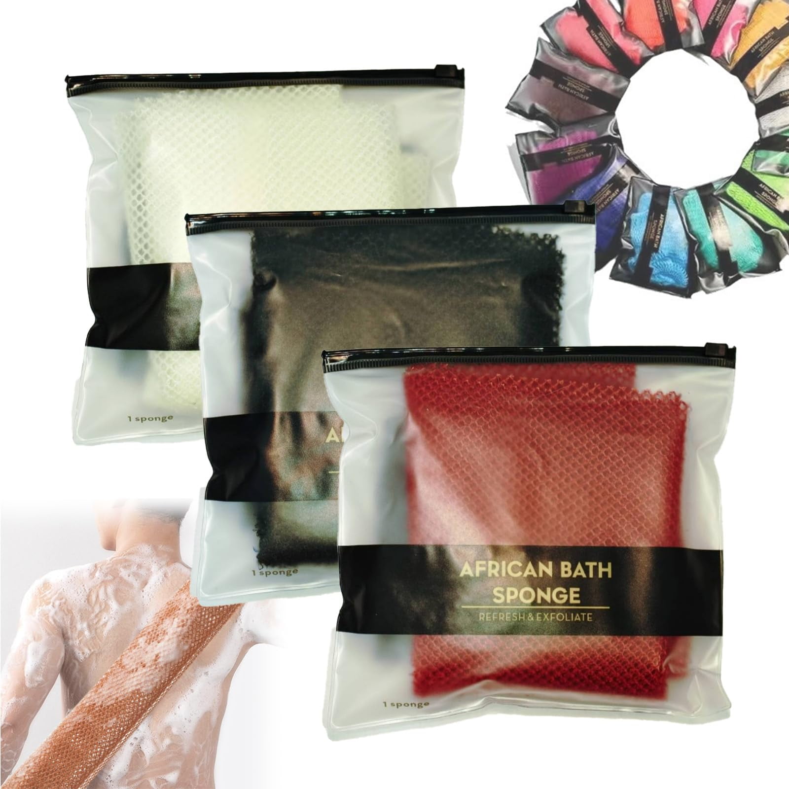 Afro Scrub African Net Sponge, Afroscrub African Exfoliating Net Sponge ...