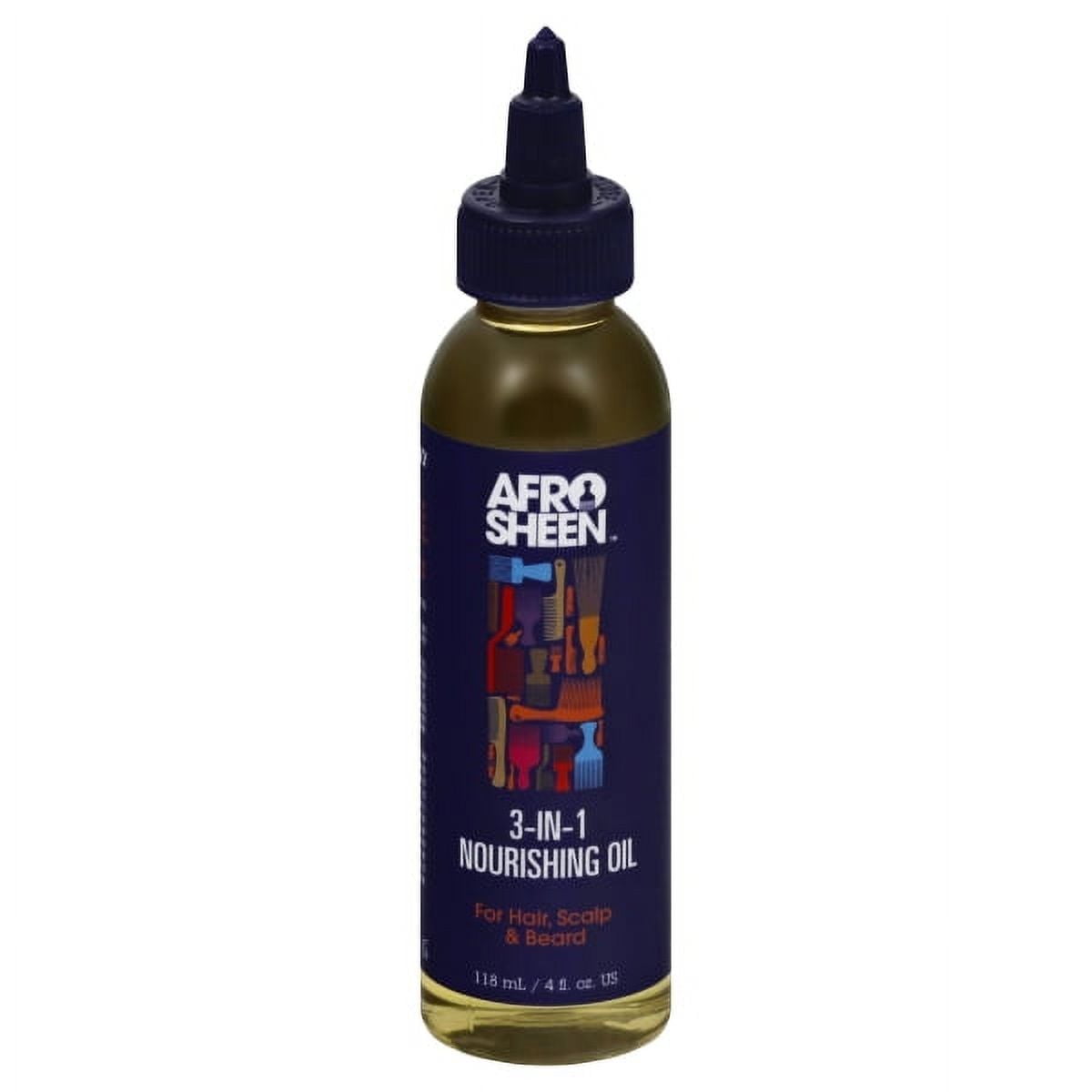 Afro Sheen 3-In-1 Nourishing Oil, For Hair, Scalp & Beard, 4 Oz. Single ...