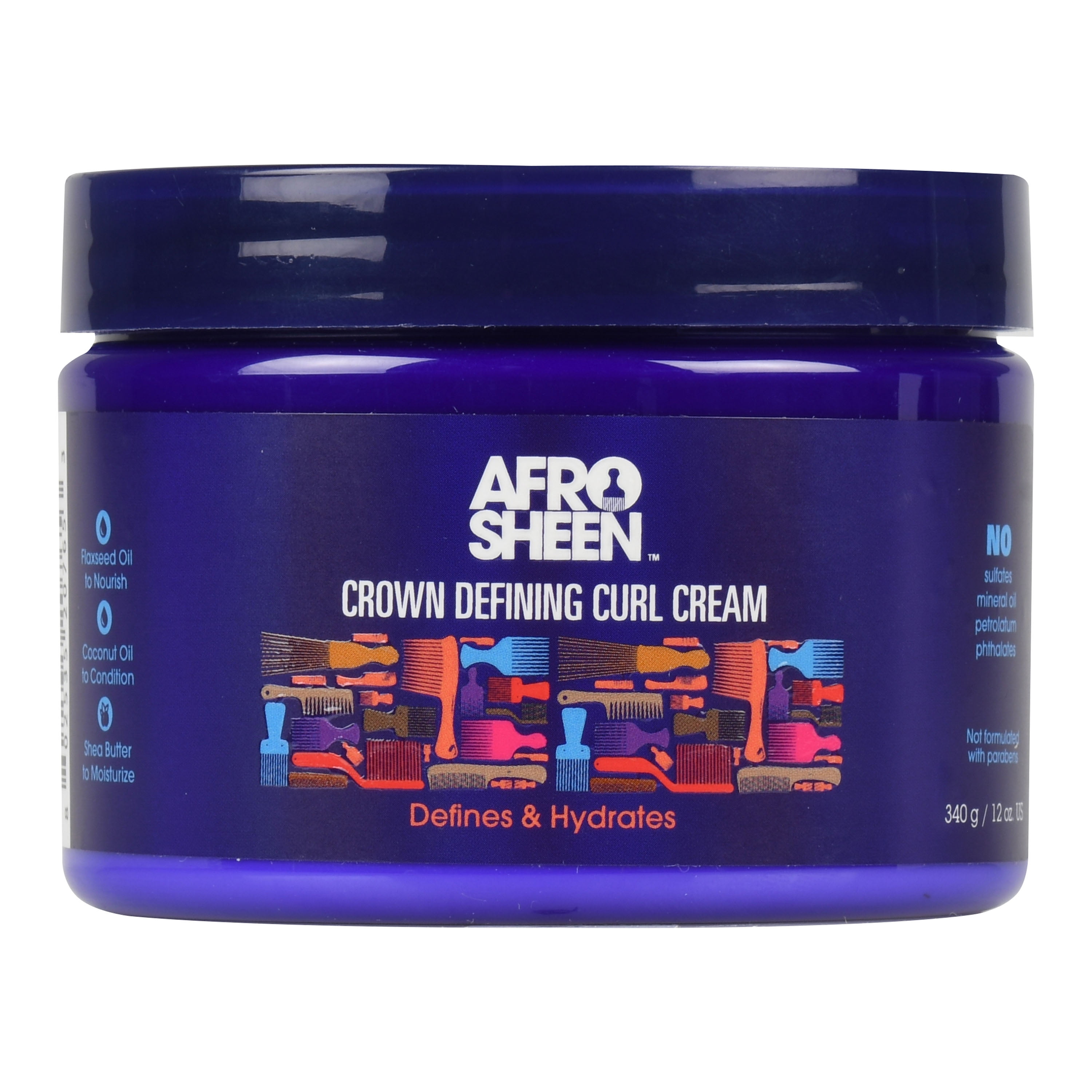 Afro Sheen Crown Defining Curl Cream, Natural Smooth Shiny Hair ...