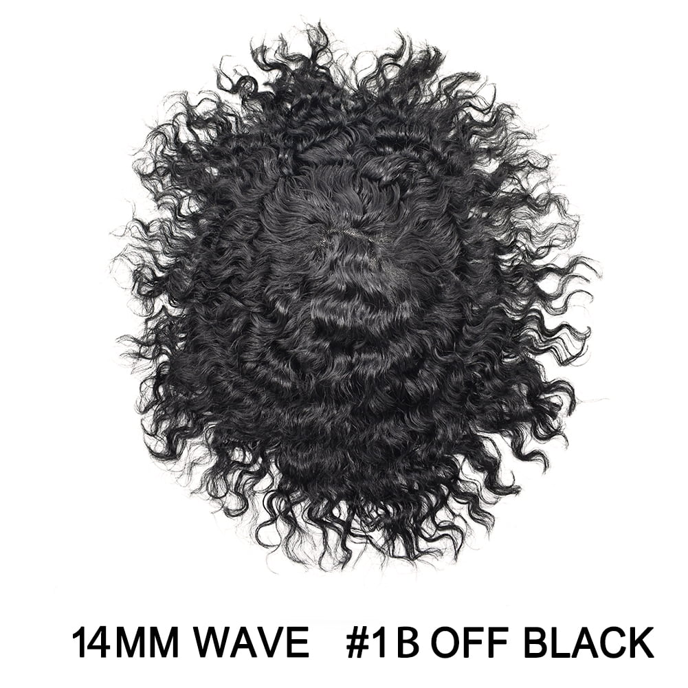 LYRICAL HAIR Toupee for Men All Poly Wavy Hairpieces for Man African ...