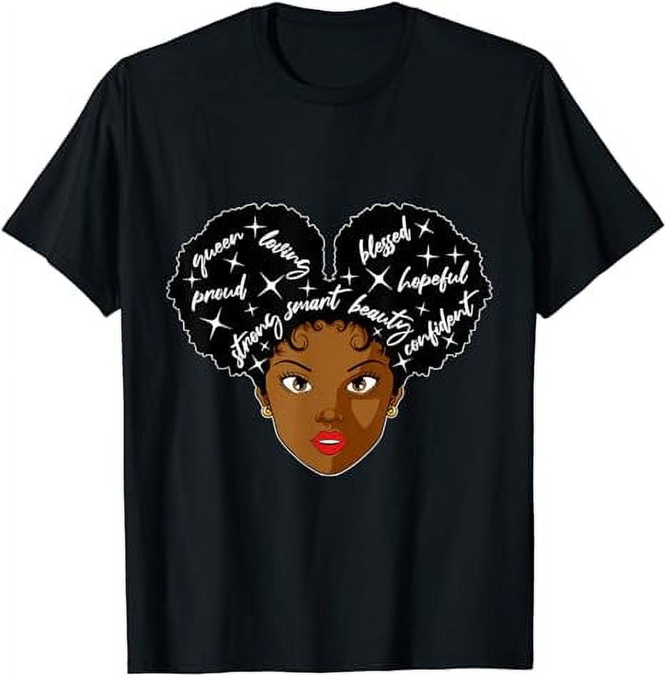 Afro Woman Black History Month Cool BLM Melanin Girls T-Shirt - Walmart.com