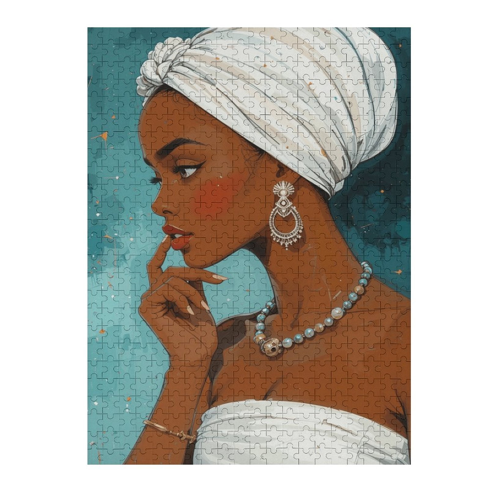 Afro Woman Jigsaw Puzzles for Adults 500 Pieces, Urban Style Sweet ...