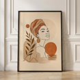 Afrocentric Woman Line Minimalist Neutral Earth Tone Boho Poster ...