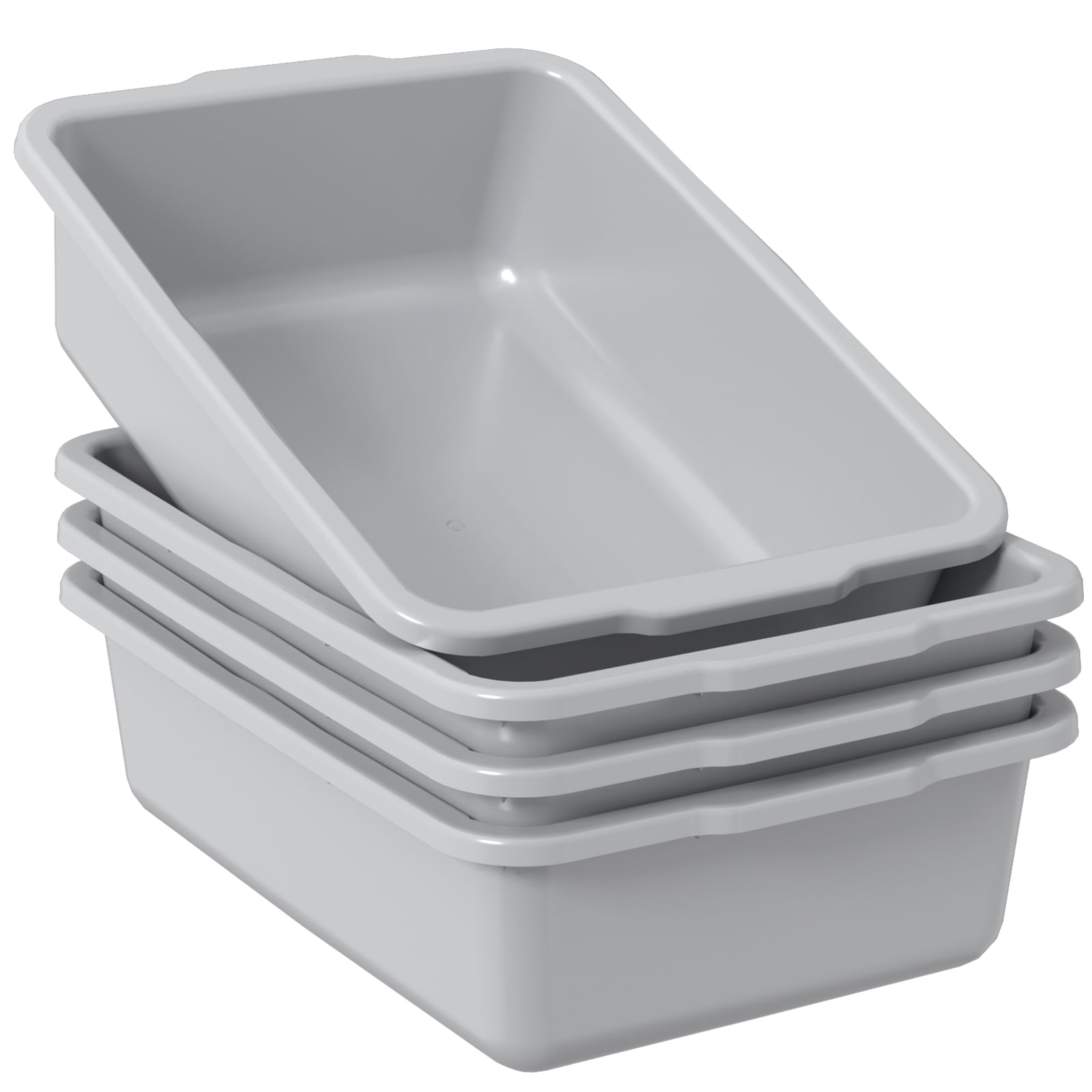 Afromy 32 L Large Plastic Bus Box, Grey Large Plastic Bus Box, 4 Pack ...