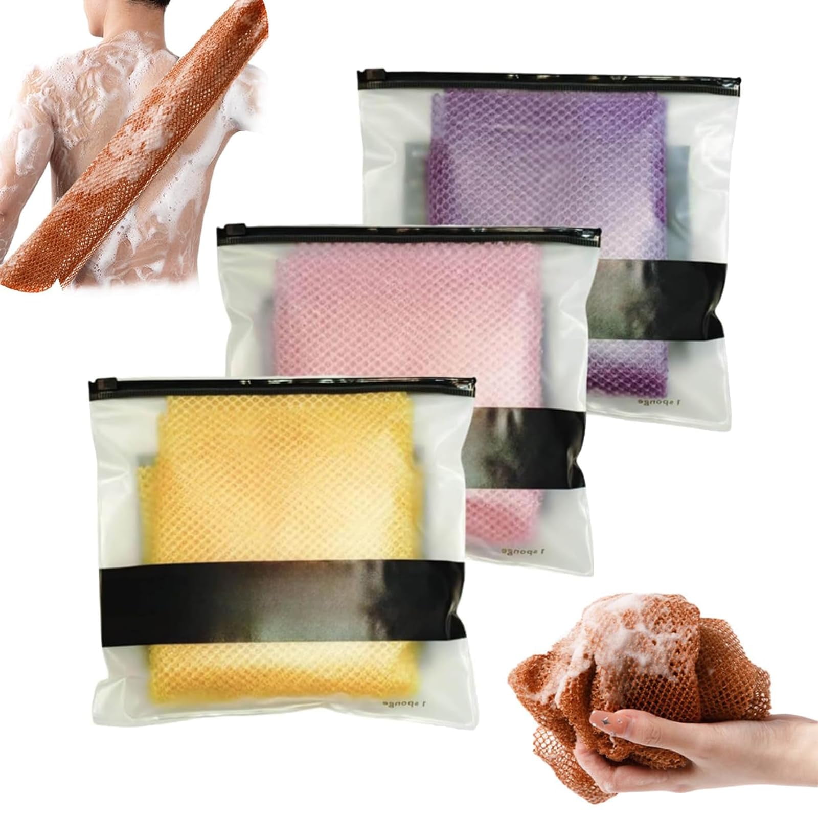 Afroscrub African Exfoliating Net Sponge, Afro Scrub African Net Sponge ...