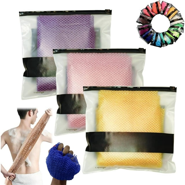 Afroscrub African Exfoliating Net Sponge - Afro Scrub Body Scrubber for ...