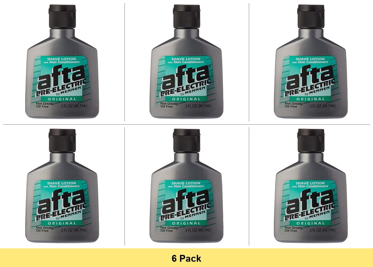 Afta Pre-Electric Shave Lotion Original 3 oz - 6 Pack Bundle - Walmart ...