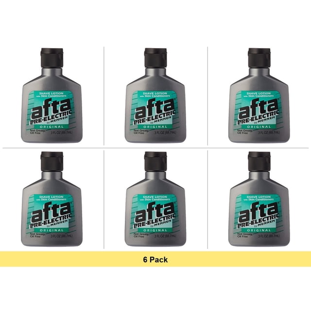 Afta Pre-Electric Shave Lotion Original 3 oz - 6 Pack Bundle - Walmart ...