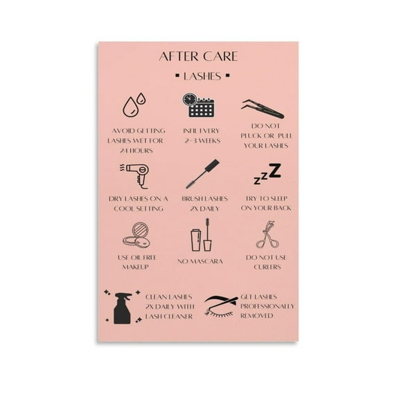 After Care Lashes Poster Canvas Wall Art Posters For Room Aesthetic And ...