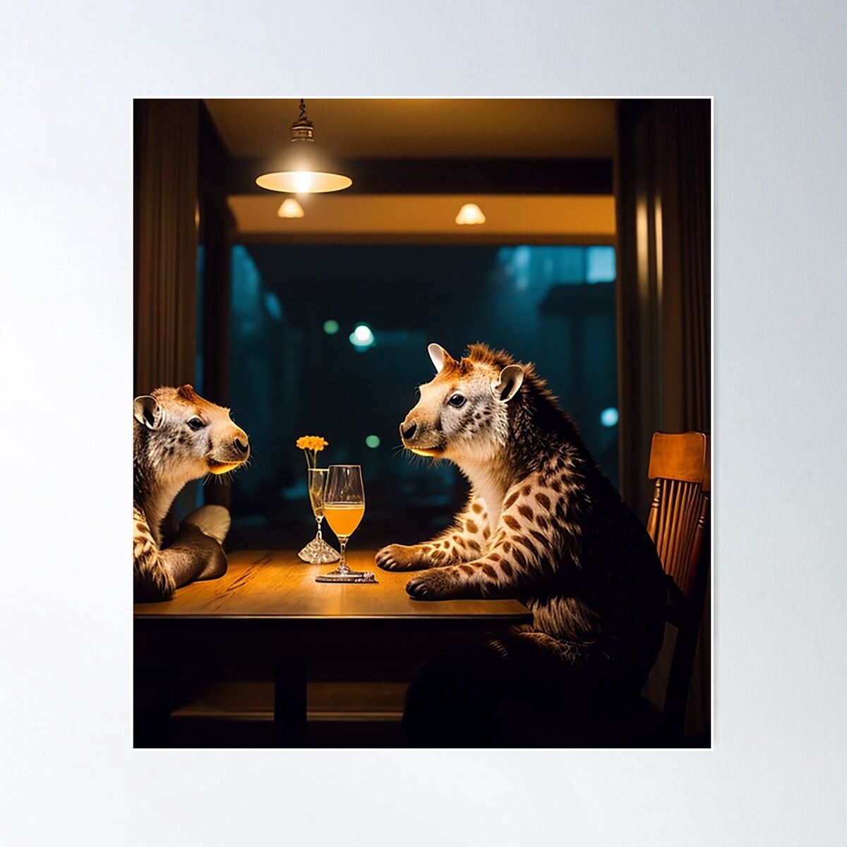 After Dinner Conversation Poster Wall Art, Modern Wall Decor For Living ...