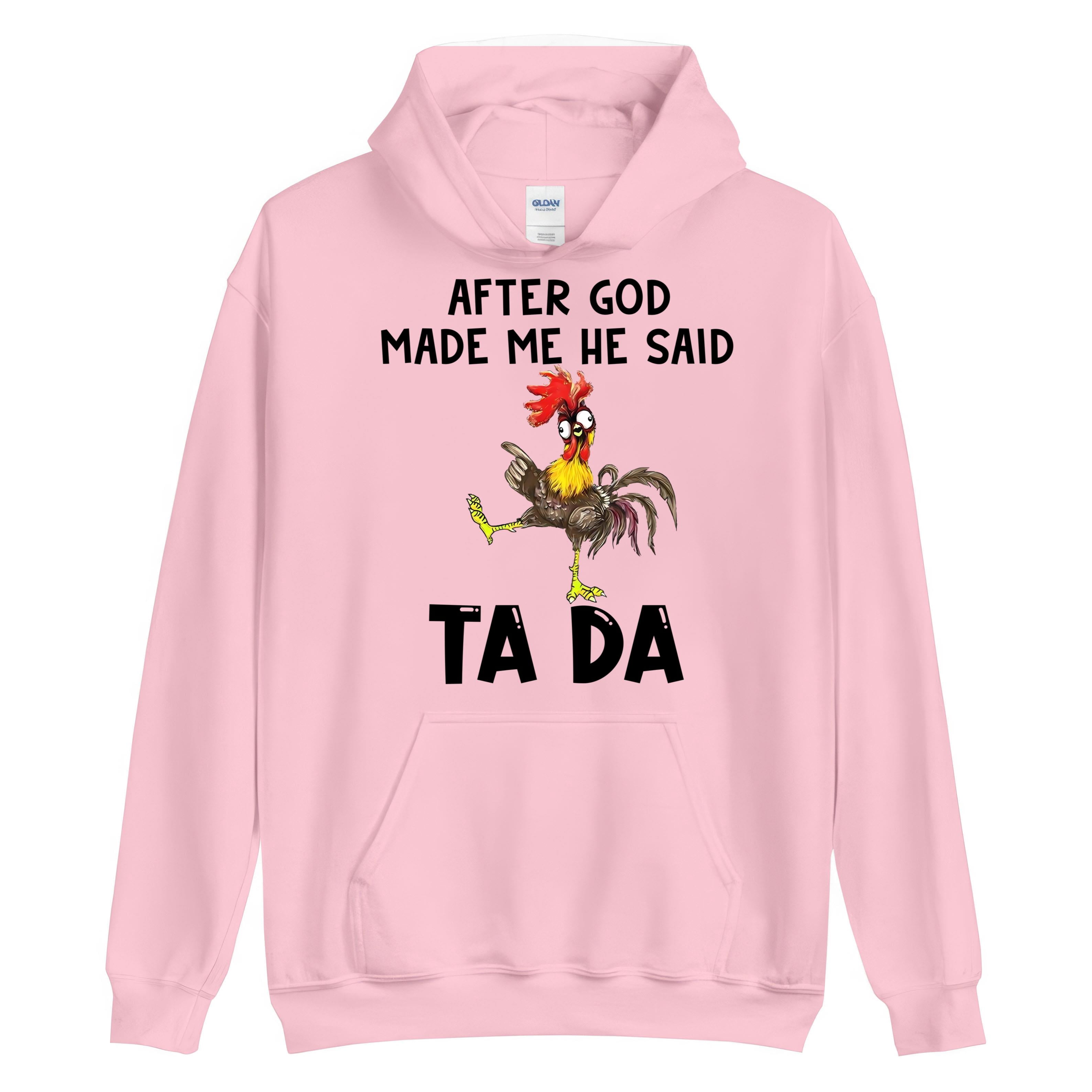 After God Made Me He Said Ta Da Chicken T Shirt Vintage Retro Cool Gift ...
