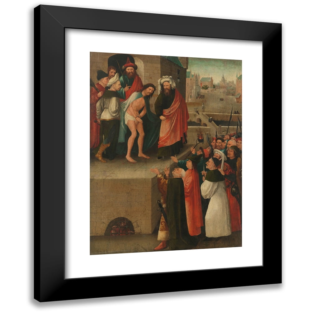 After Hieronymus Bosch 11x14 Black Modern Framed Museum Art Print Titled - Here Man (C. 1530 - C ...
