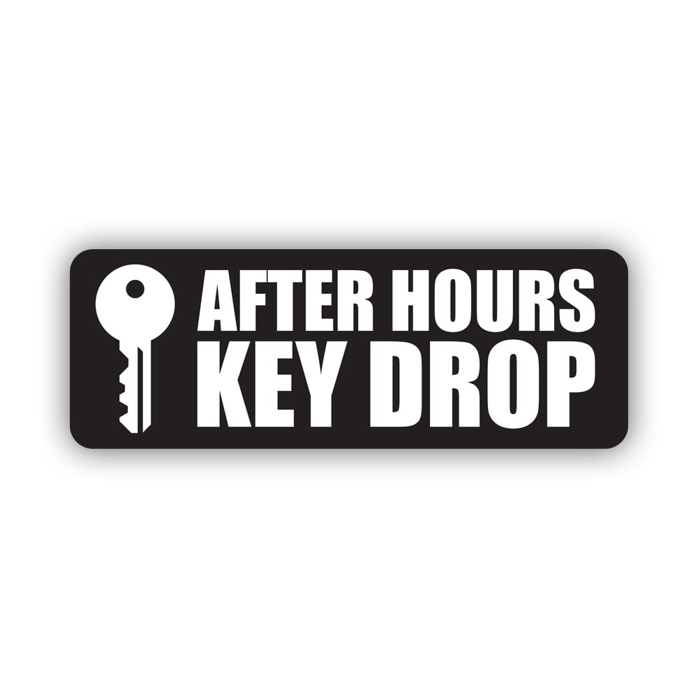 After Hours Key Drop Sticker Decal - Self Adhesive Vinyl - Weatherproof ...