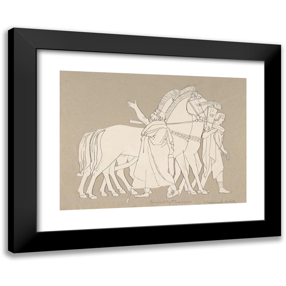 After John Flaxman 24x19 Black Modern Framed Museum Art Print Titled ...