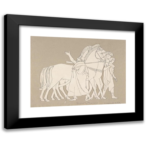 After John Flaxman 24x19 Black Modern Framed Museum Art Print Titled ...