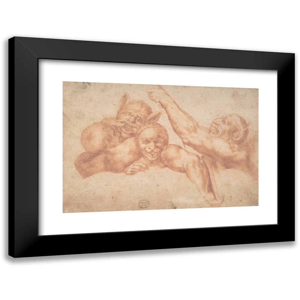 After Michelangelo Buonarroti 14x11 Black Modern Framed Museum Art ...