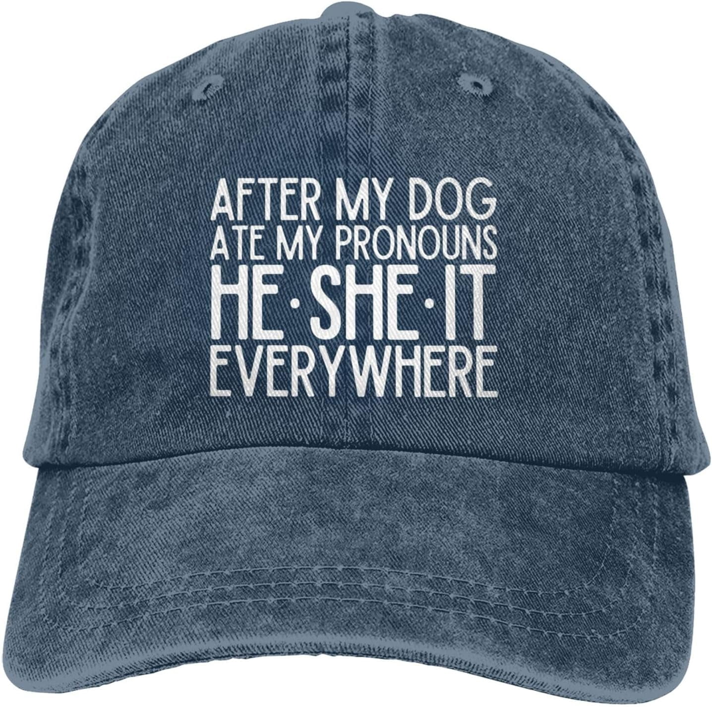 After My Dog Ate My Pronouns He She It Everywhere Hat Fashion Cap for ...