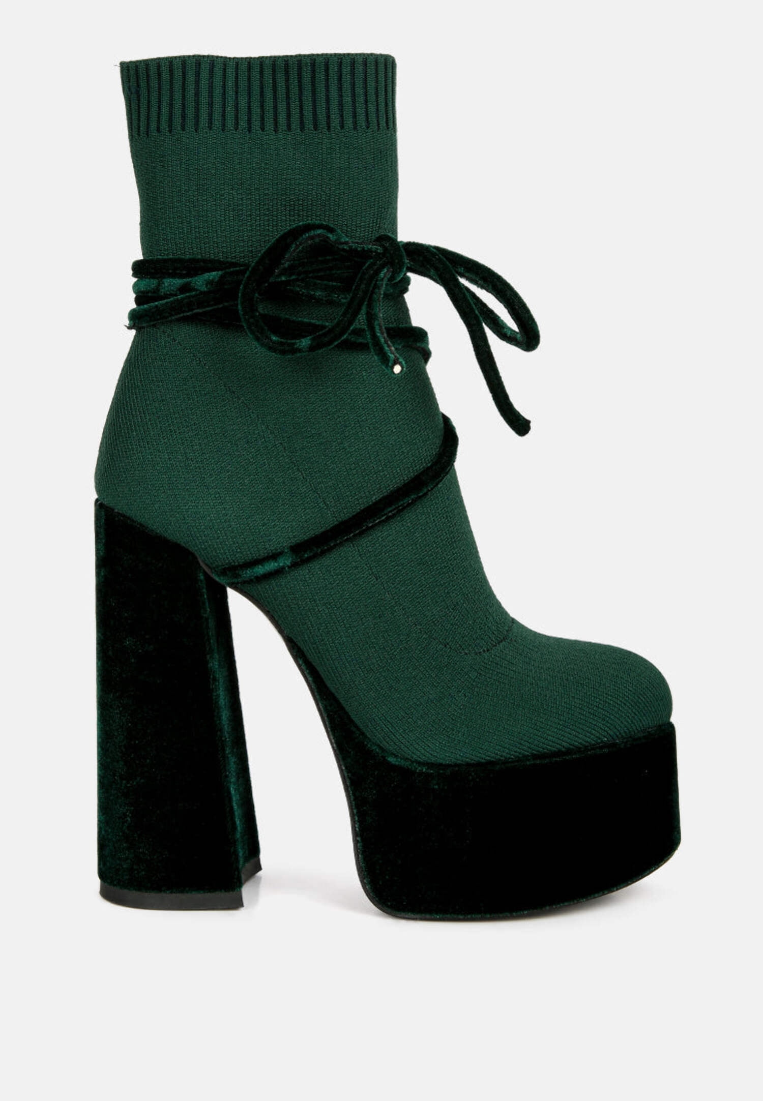 After Pay High Heel Velvet Knitted Boot - Walmart.com