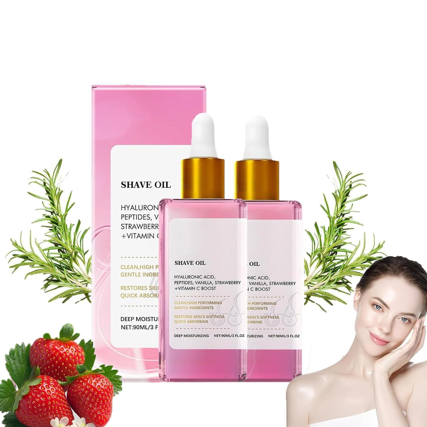 After Shave Oil Women Strawberry Vanilla After Shave Oil for Smooth ...