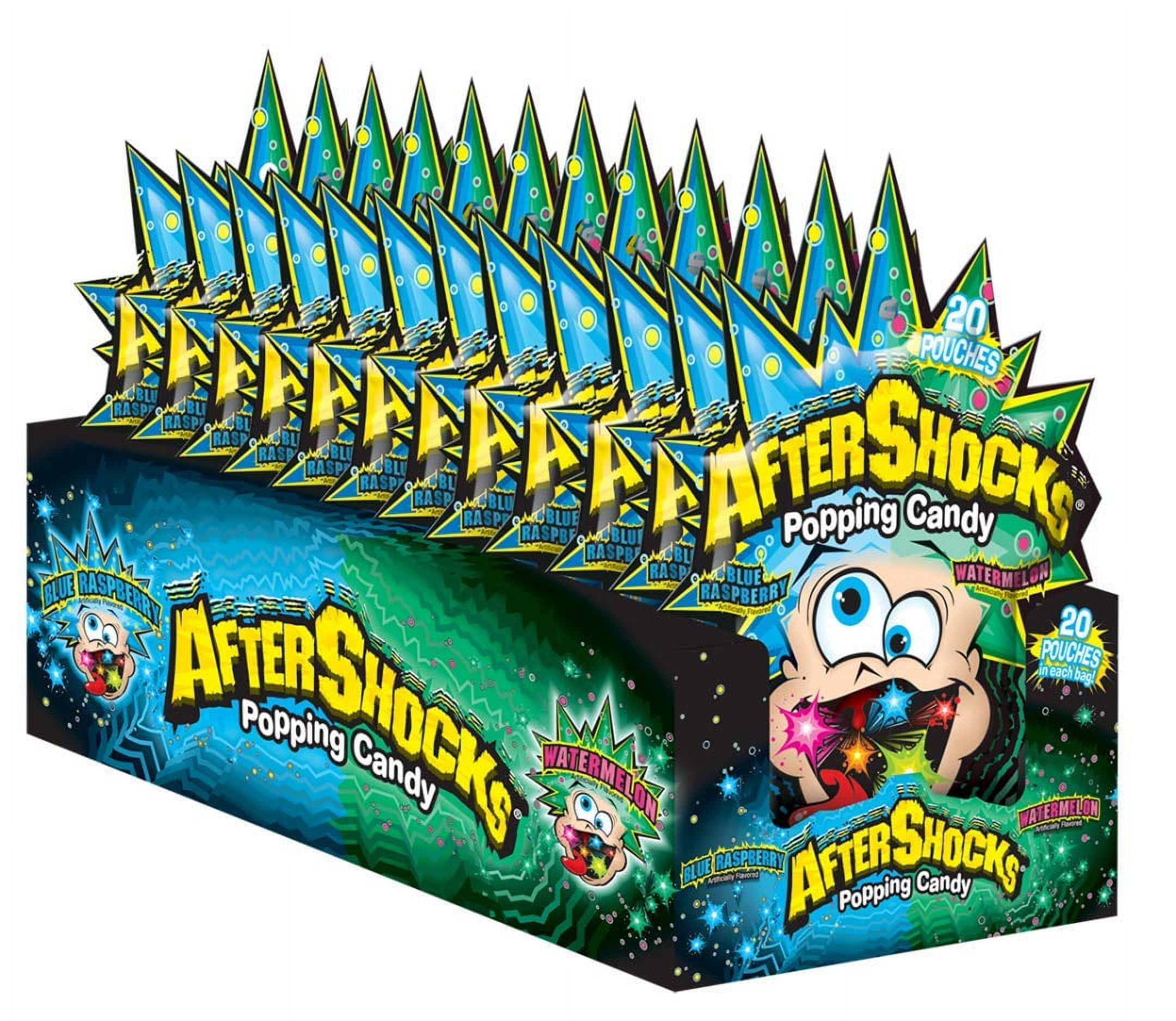 After Shocks Popping Candy Blue Raspberry/Watermelon Flavors 1.06 Ounce ...