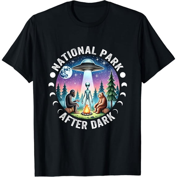 After The Dark Big Foot Alien Campfire T Shirt - Walmart.com