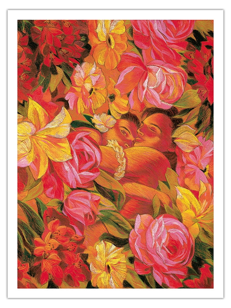 Afterglow - Hawaiian Lovers - From an Original Color Painting by Rick ...