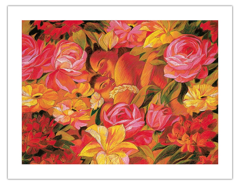 Afterglow - Hawaiian Lovers - From an Original Color Painting by Rick ...