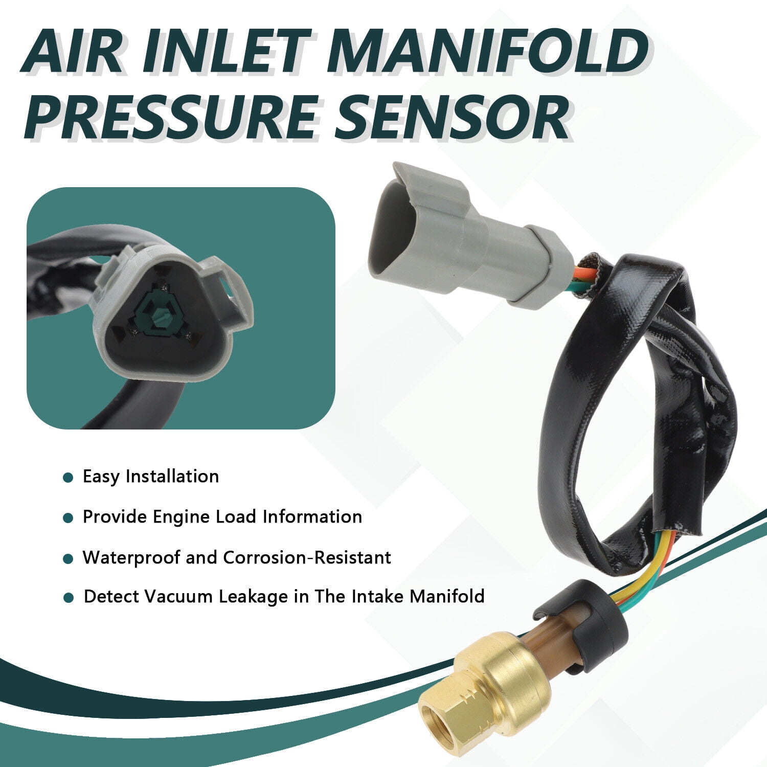 Aftermarket 1 Pc Manifold Pressure Sensor Fit for Track-Type Tractor ...