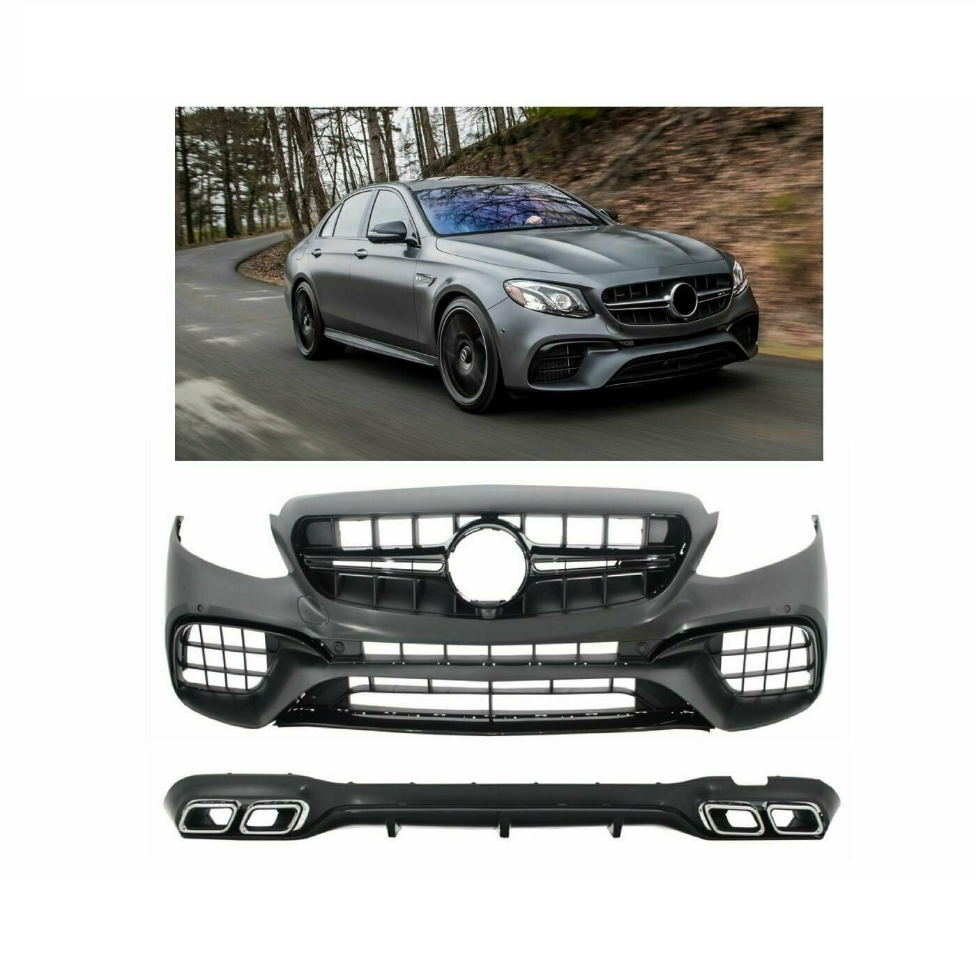 Aftermarket Full Body Kit"AMG Style" For 17-19 For Mercedes Benz E ...