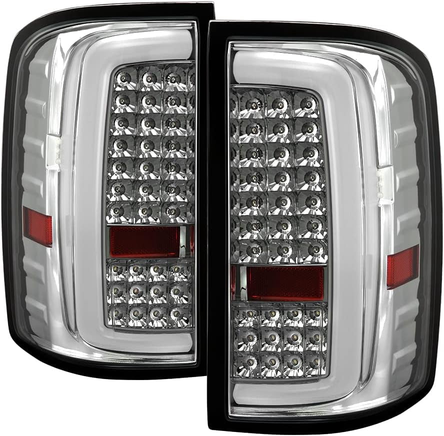 Aftermarket LED Light Bar Tube Tail Lights for 2014-2018 GMC Sierra ...