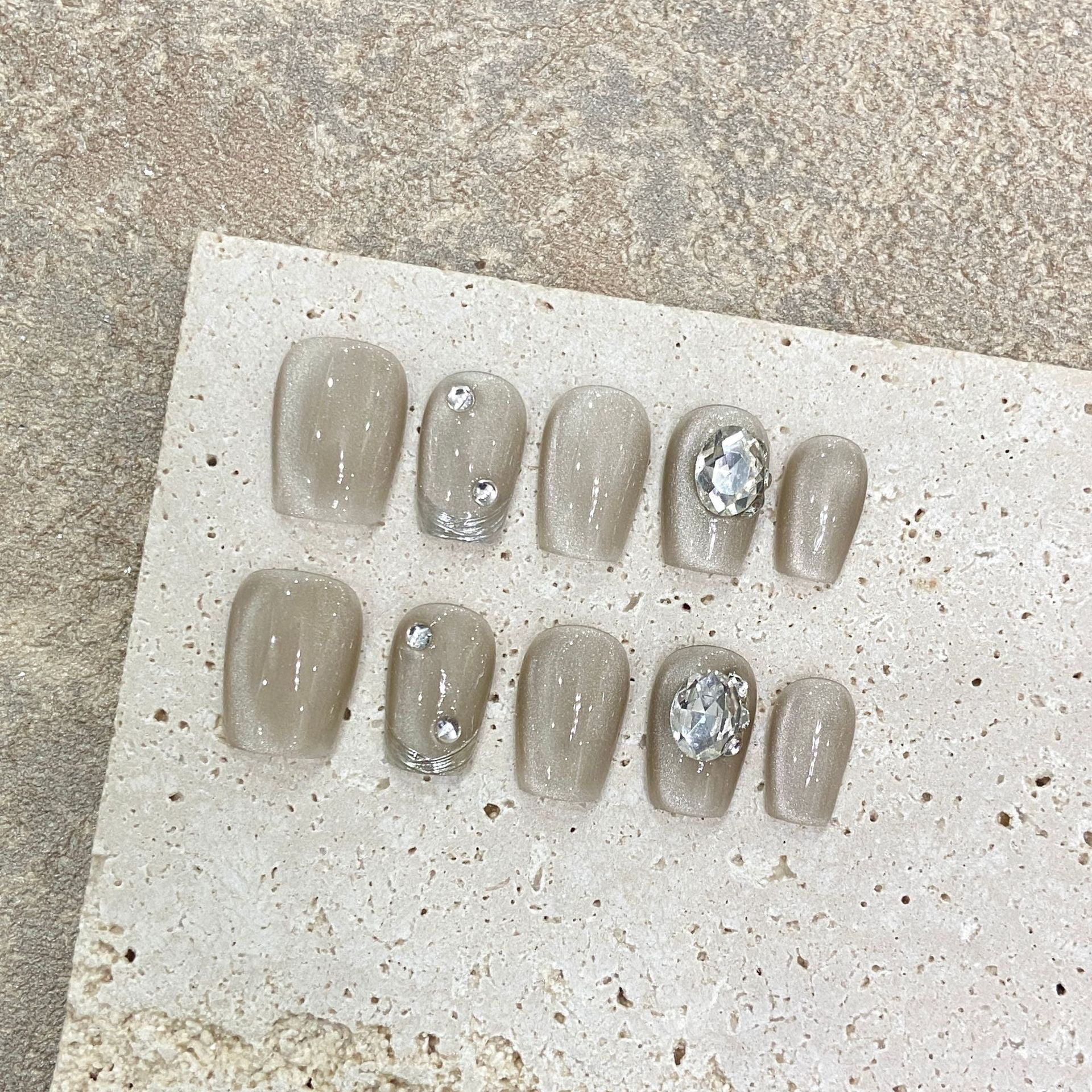 [Afternoon Fragrance] New Handmade Nail Wear Cat's Eye Phototherapy ...