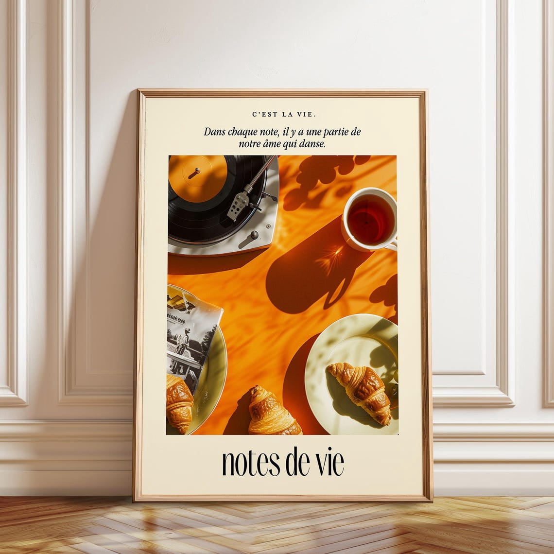 Afternoon Music And Coffee Art Poster - Life Notes Music Wall Decor ...