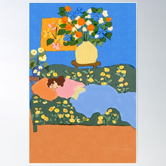 Afternoon Nap Poster Wall Art, Modern Wall Decor For Living Room ...