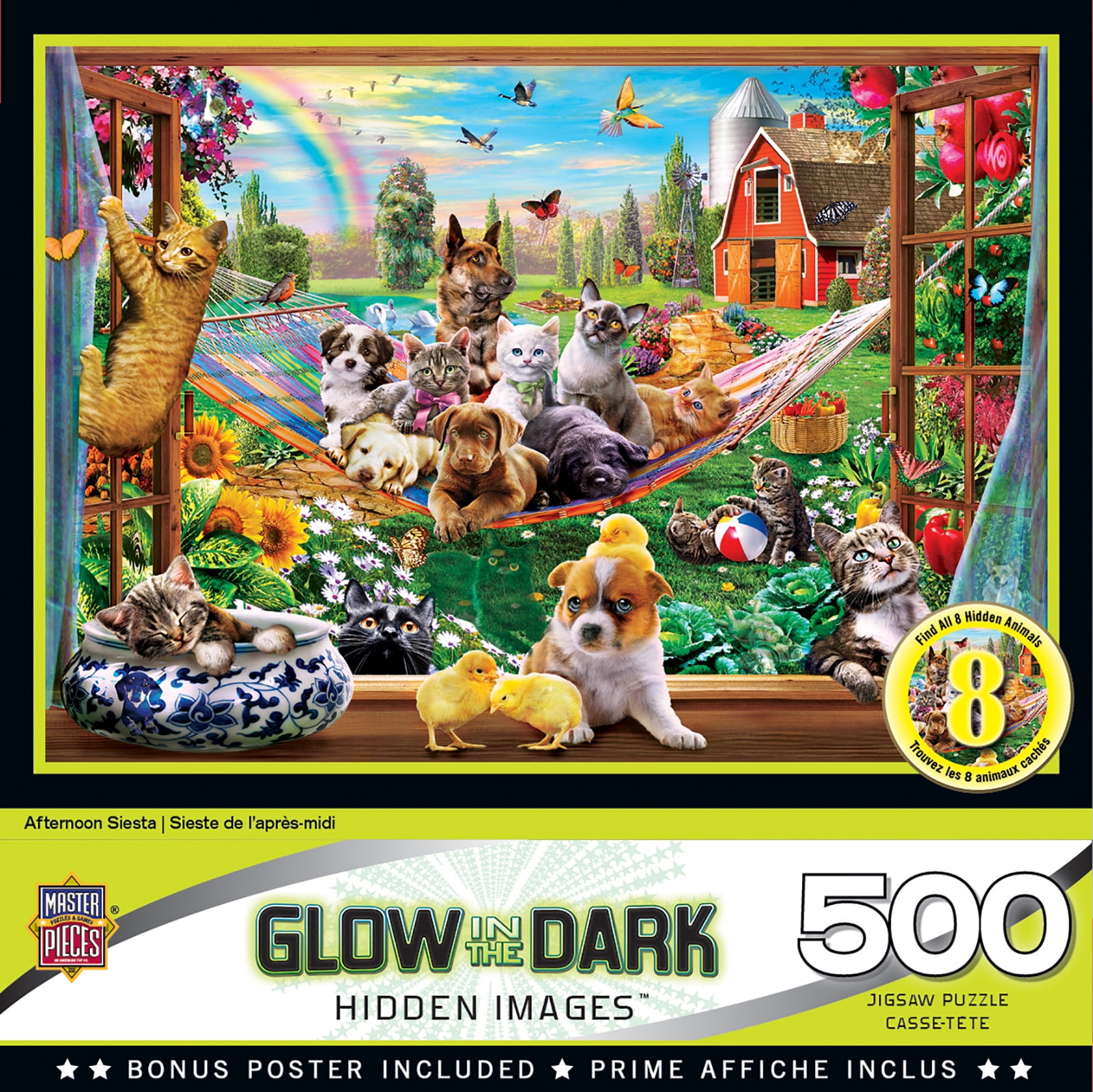 MasterPieces Afternoon Siesta 500PC Puzzle - Farm Animals - Walmart.com