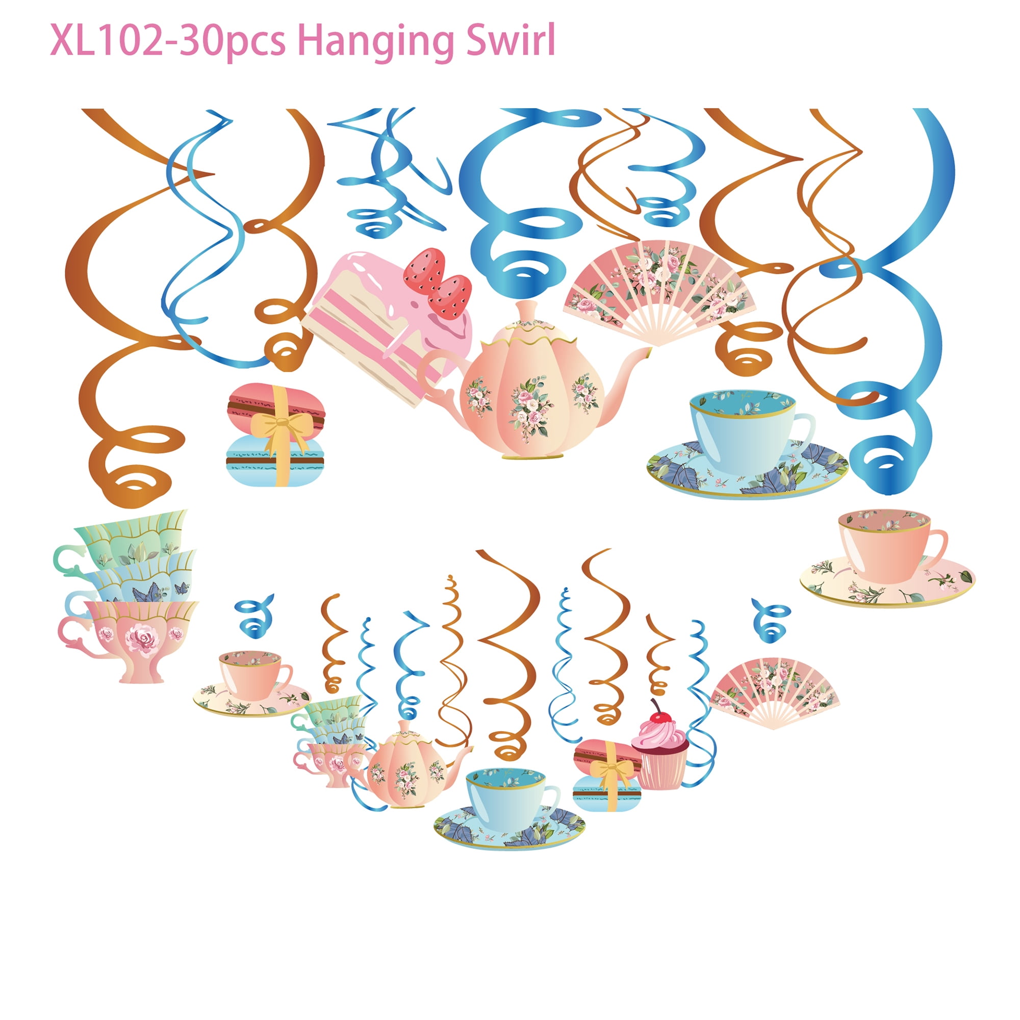 Afternoon Tea Party Disposable Tableware Sets Girls Birthday Photo ...