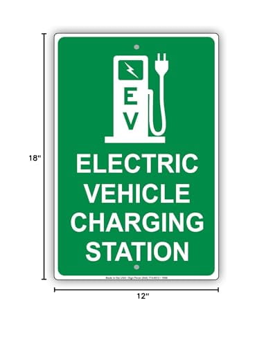 Electric Vehicle Charging Station Reserved Spot with Graphic Alert ...