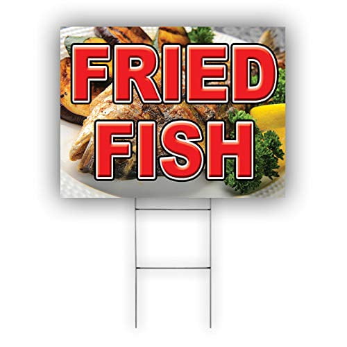 Afterprints Fried Fish Restaurant Food Indoor Outdoor Coroplast Yard ...