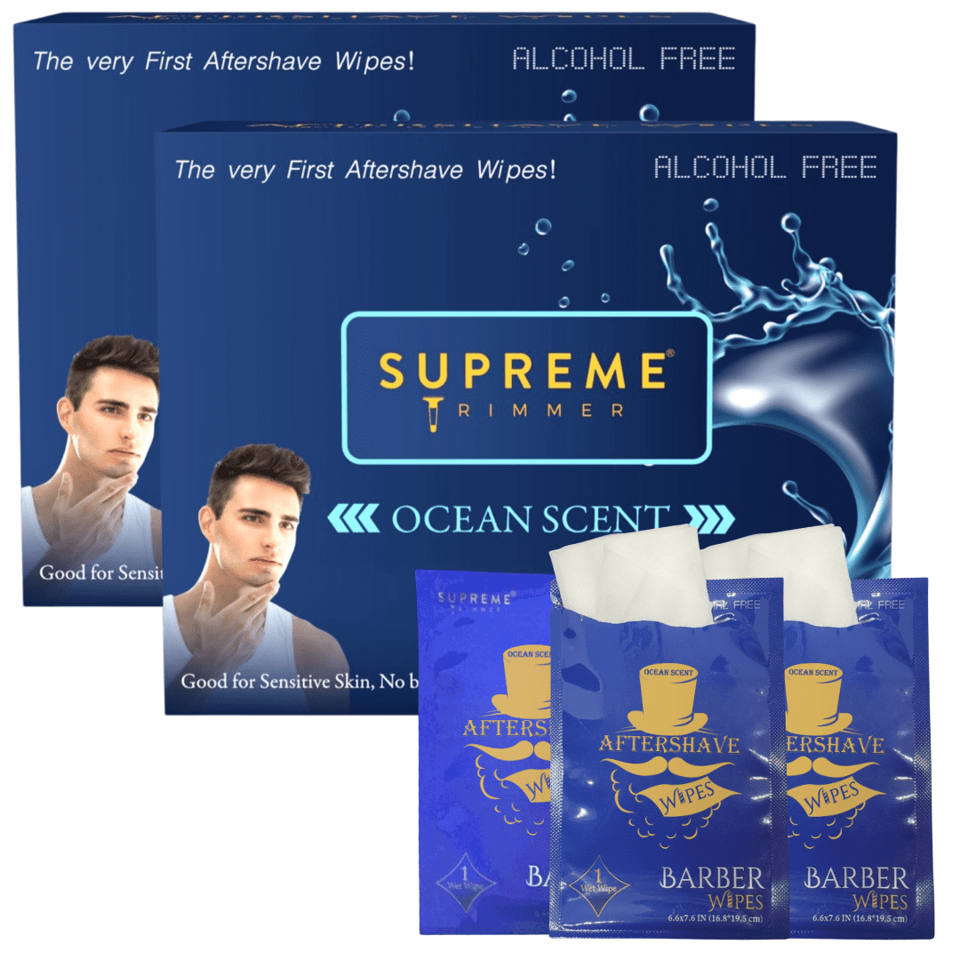 Aftershave Wipes by Supreme Trimmer - Individually Wrapped After Shave ...