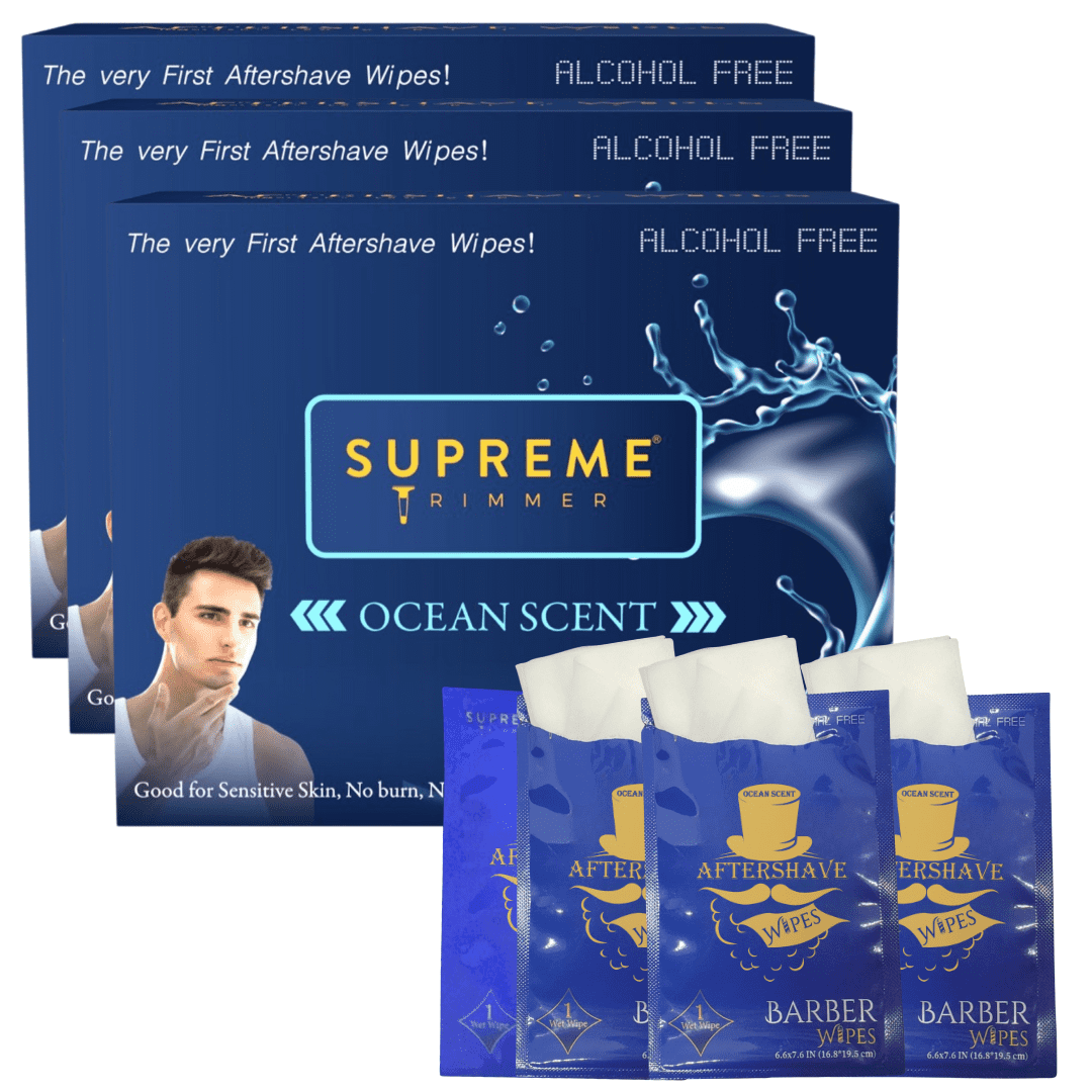 Aftershave Wipes by Supreme Trimmer - Individually Wrapped After Shave ...