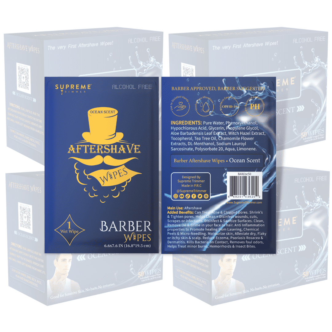 Aftershave Wipes by Supreme Trimmer - Individually Wrapped After Shave ...