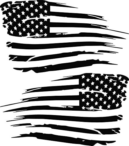 Aftershock Decals American Flag Decal Distressed Grunge Military Decal ...