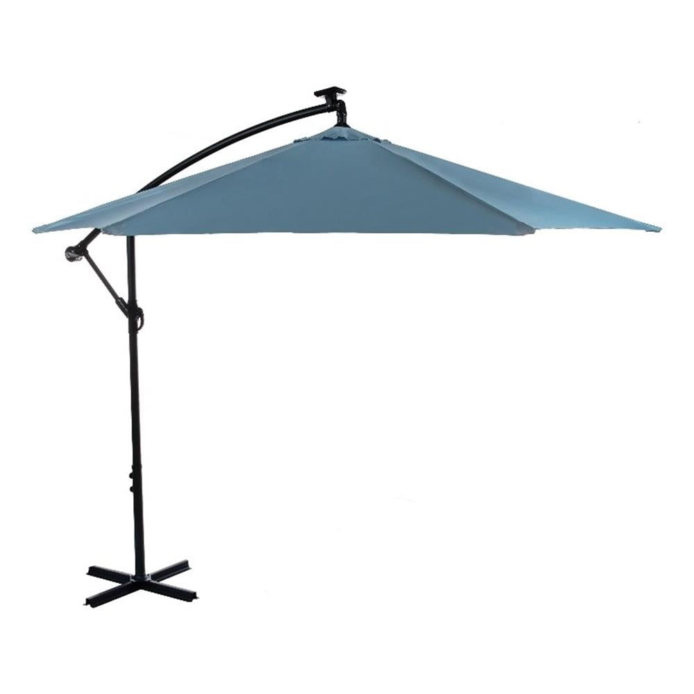 Afuera Living 10Ft Blue Cantilever Fabric Outdoor Patio Umbrella ...