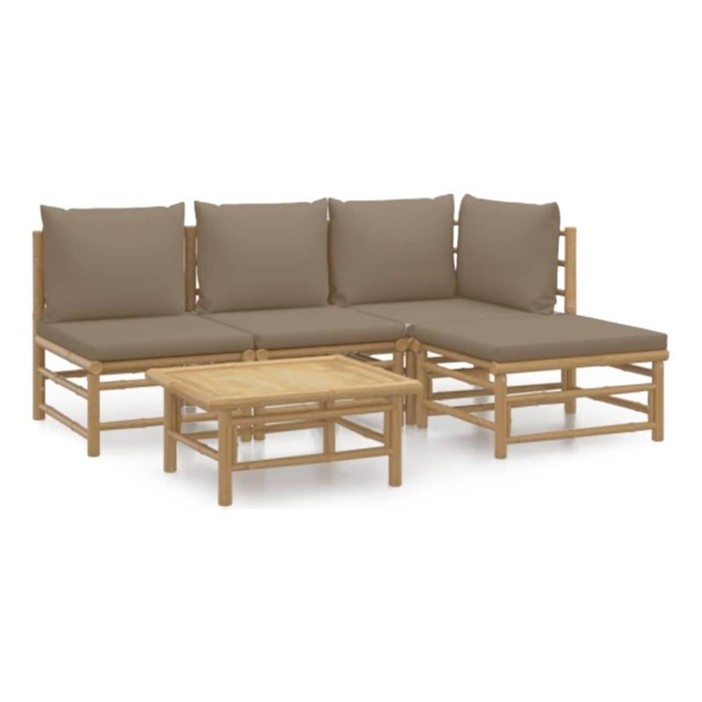 Afuera Living Contemporary Durable Wood Small Garden Lounge Set ...