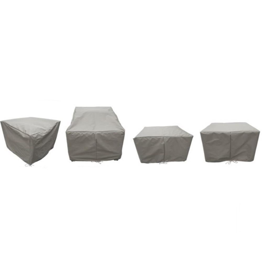 Afuera Living Contemporary Heavy Duty Fabric Protective Cover Set in ...