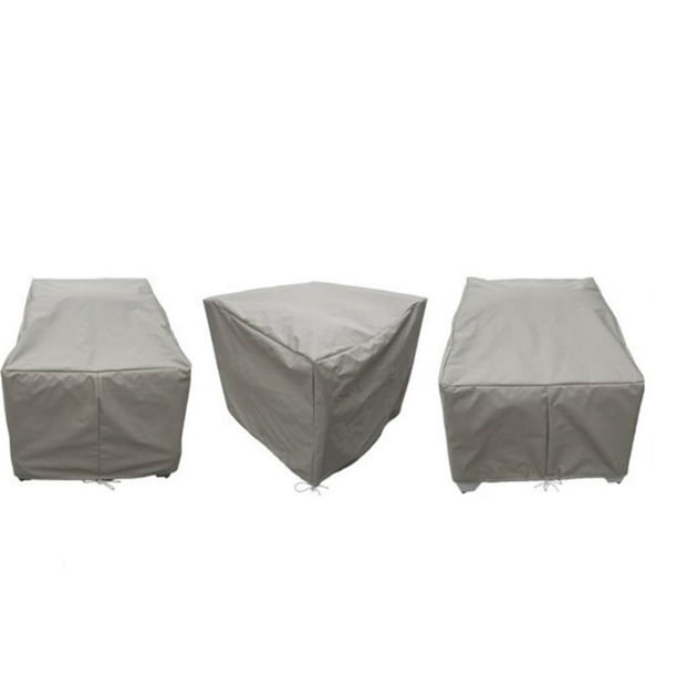 Afuera Living Contemporary Heavy Duty Fabric Protective Cover Set in ...