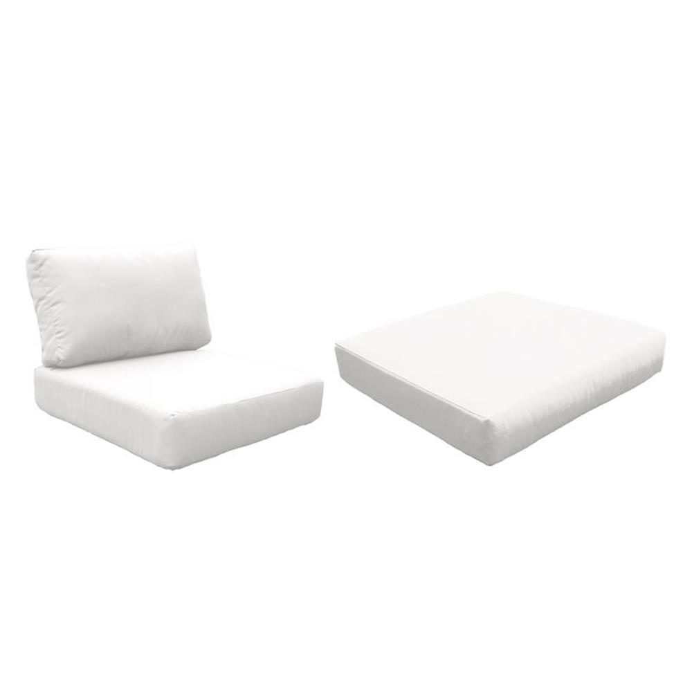 Afuera Living Contemporary Water Resistant Cover Set in Sail White ...