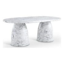 Meridian Furniture Cosenza 96" Travertine Indoor/Outdoor Concrete ...