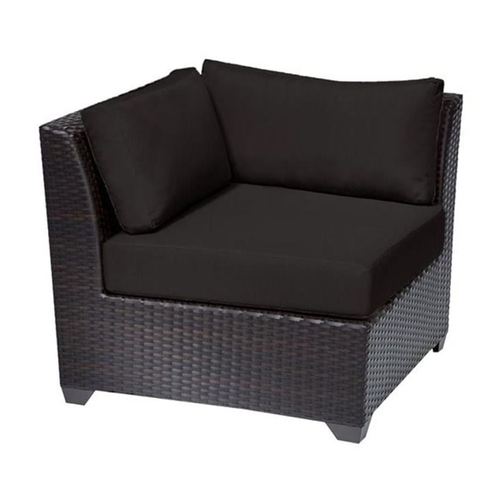 Afuera Living Contemporary Wicker Patio Corner Chair in Black - Walmart.com